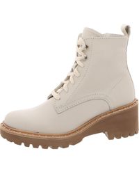 Dolce Vita Leather Lugg Sole Combat & Lace-Up Boots in Brown | Lyst