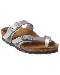 Birkenstock Mayari Narrow Birko-Flor Sandal in White | Lyst