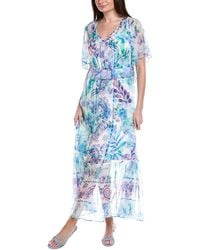 Johnny Was Odessa Silk Maxi Dress in Pink | Lyst