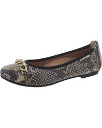 Vionic Pera Leather Ballet Flats in Black | Lyst