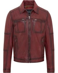 Infinity Leather Classic Leather Biker Jacket in Blue for Men | Lyst