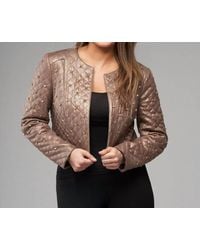 Insight Lorelei Liquid Desert Dream Metallic Faux Leather Jacket in ...