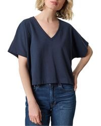 Lilla P Satin Dolman Short Sleeve Shirt in Black | Lyst