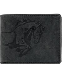 American Bison Leather Eagle Embossed Bifold Wallet in Black for Men | Lyst