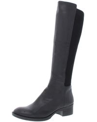 Kenneth Cole Branden Buckle Leather Knee-High Riding Boots in Black | Lyst