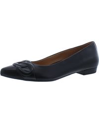 Vionic Arielle Leather Slip On Ballet Flats in Brown | Lyst