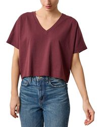Lilla P Satin Dolman Short Sleeve Shirt in Black | Lyst