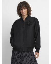 Marimekko Monumentti Pure Wool Bomber Jacket in Natural | Lyst