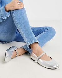 Simply Be Mary Jane Ballerina Extra Wide Fit in Blue | Lyst UK