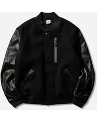 Nike Air Destroyer Letterman Championship Bomber Jacket in Black for ...