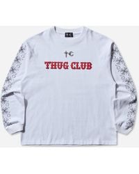 THUG CLUB Long-Sleeve Graphic T-Shirt in Black for Men | Lyst UK