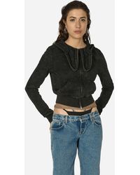 MARRKNULL Draped Fleece Jacket in Natural | Lyst UK