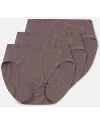 Spanx Smoothtm Fit-to-you Modal Hi-leg Brief 3-pack Box in Natural | Lyst