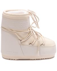 Moon Boot Rubber Boots in Natural | Lyst UK