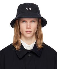 Y-3 Allover Print Bucket Hat in Blue for Men | Lyst UK