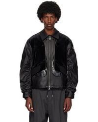 Kiko Kostadinov Murad Zip-up Leather Jacket in Black for Men Kiko Kostadinov Murad Zip-up Leather Jacket in Black for Men