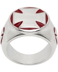 Vetements Triple Biker Cross Logo Ring in Metallic for Men | Lyst UK