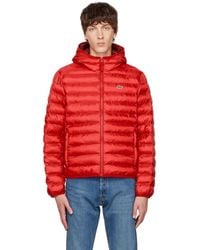 Red Lacoste Jackets for Men | Lyst