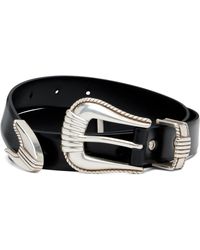 Toga Ring Metal Narrow Belt in Black | Lyst UK