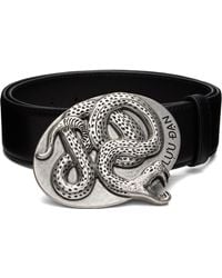 Lu'u Dan Twisted Snake Cowboy Belt in Black | Lyst UK