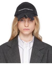 Balenciaga Heavy Piercing Cap in Black | Lyst