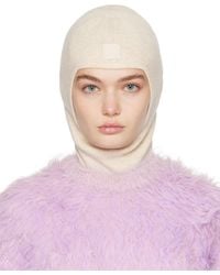Acne Studios Bow-Embroidery Balaclava in Grey | Lyst UK