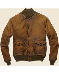 Men's RRL Leather jackets On Sale - Lyst