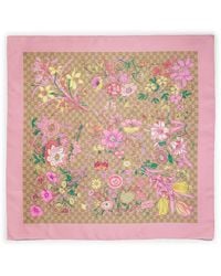 Gucci Silk Twill Scarf With Gg Print in Green | Lyst UK