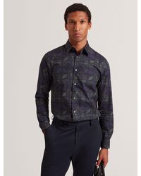 Ted Baker Ericke Stained Glass Print Pique Polo Shirt in Natural for Men | Lyst UK