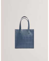 Ted Baker Croccon Croc Effect Icon Bag Ivory Cream in White | Lyst UK