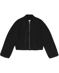 Ganni Daisy Duck Denim Oversized Jacket in Black | Lyst UK