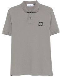 Stone Island Polo Shirts in Grey for Men | Lyst UK