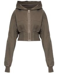 Rick Owens Solid Hood Sweatshirt in Grey | Lyst UK