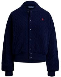 Polo Ralph Lauren Wool Jacket With Logo in Blue | Lyst UK