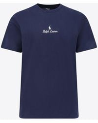 Polo Ralph Lauren Signature Logo T-Shirt in White for Men | Lyst