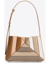 Mlouye Mini Sera Éclat Calf Leather Shoulder Bag in White | Lyst