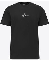 Polo Ralph Lauren Signature Logo T-Shirt in White for Men | Lyst