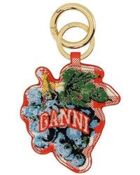 Ganni Dog Shaped Keychain in Blue | Lyst UK