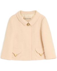 Valentino Garavani Button Vlogo Jacket in Black | Lyst UK