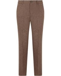 Slowear Tapered Fit Wool Pants in Black for Men | Lyst