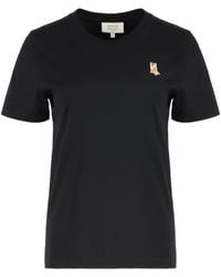 Drole de Monsieur Crew-Neck T-Shirt in Black | Lyst UK