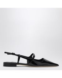 Jimmy Choo Patent Leather Didi Flat Shoes in Black | Lyst