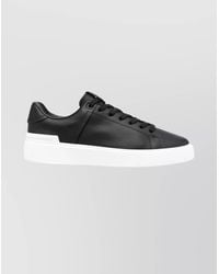 Balmain Chunky Sole Mesh Panels Round Toe Sneakers in White for Men ...