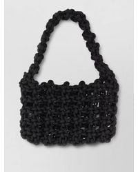 Kara Chainmail Rhinestone Shoulder Tote Bag Top Handle in Orange | Lyst UK