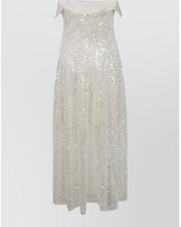 Alberta Ferretti One Shoulder Mikado Gown Floor Length Bow in Pink ...