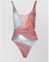 Jean Paul Gaultier Stretch Swimsuit Scoop Neck Low Back in Blue | Lyst UK