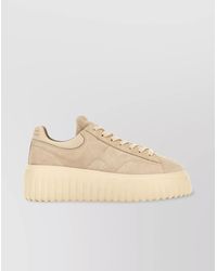 Hogan Logo Round-Toe Sneakers in White | Lyst UK