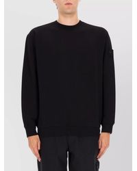 Stone Island Texture Patch-Detail Sweater in White for Men | Lyst UK