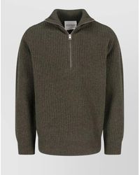 Closed High Collar Long Sleeve Knit Sweater in Blue for Men | Lyst UK