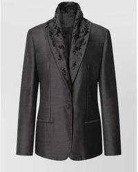 Alberta Ferretti Blazer in Black | Lyst UK